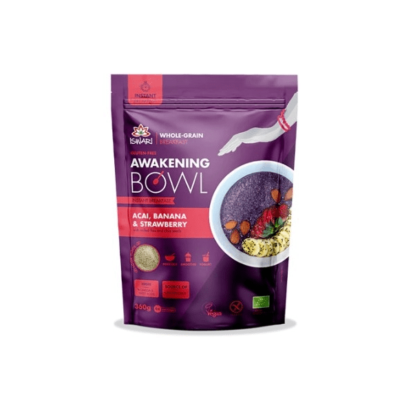 Iswari Gluten-Free Awakening Bowl Acai, Banana & Strawberry 360g - Down ...
