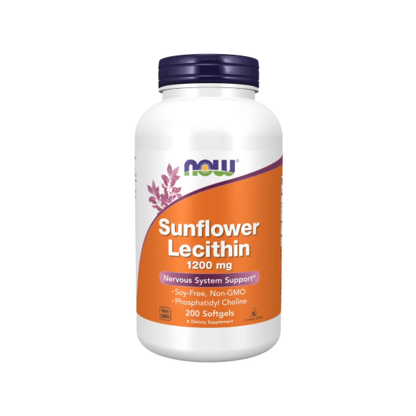 NOW Sunflower Lecithin 1200mg 200 Softgels - Down to Earth Healthfood Store