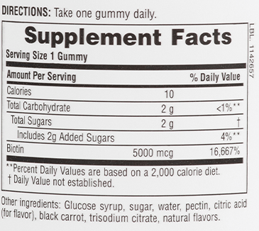 Natures Plus Biotin 5000mcg 60 Gummies - Down to Earth Healthfood Store