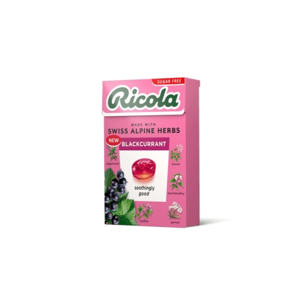 Ricola Sugar Free Blackcurrant Herbal Sweets 45g - Down to Earth Healthfood Store