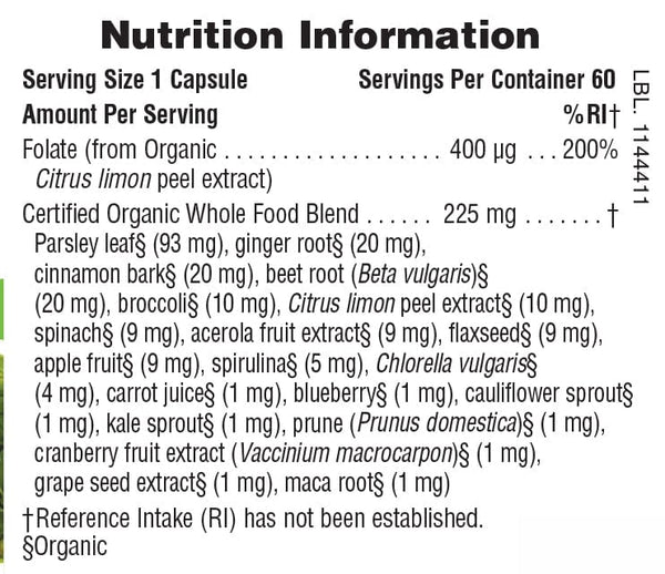 Natures Plus Source Of Life Folate 60 Caps - Down to Earth Healthfood Store