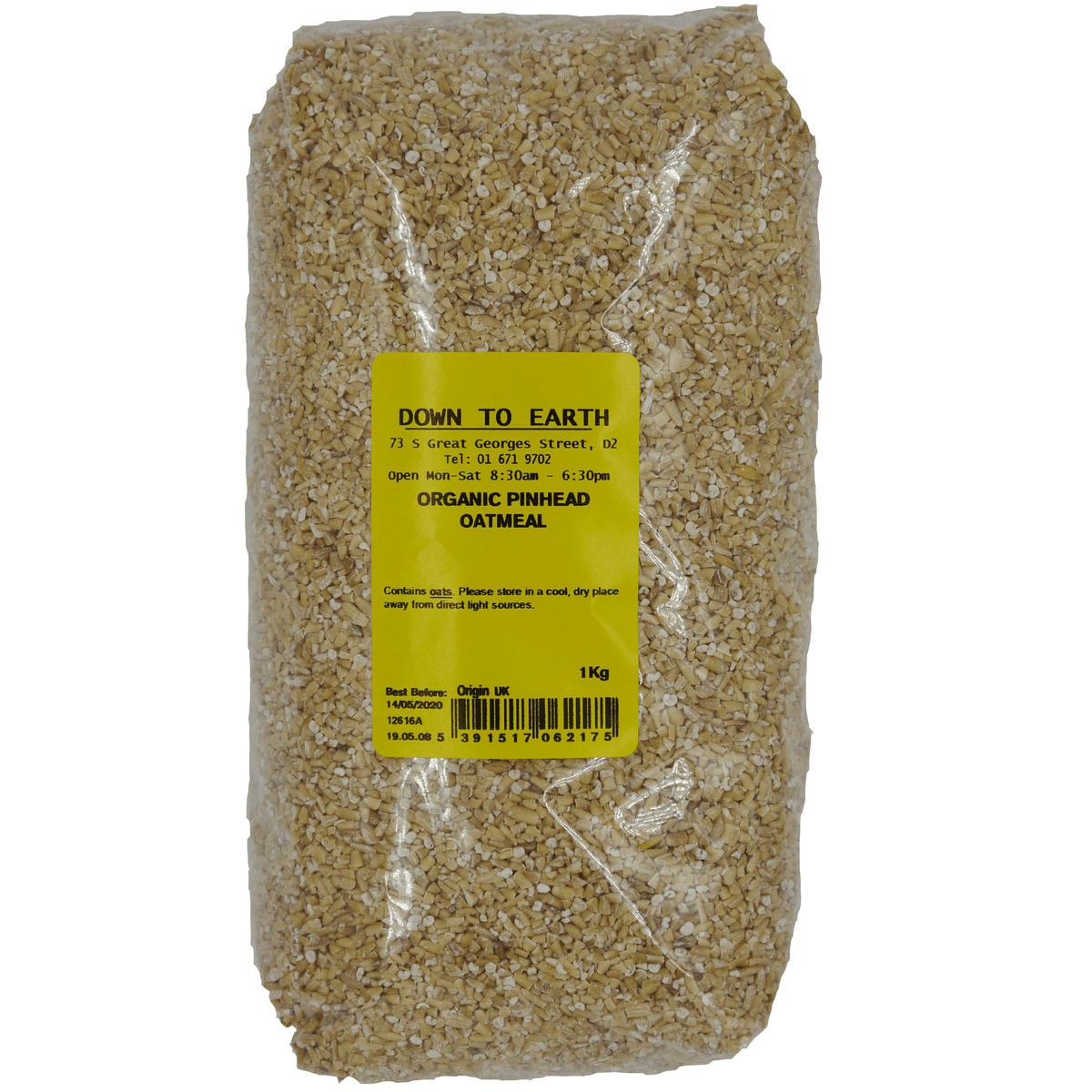 Organic Pinhead Oatmeal 1kg - Down to Earth Healthfood Store